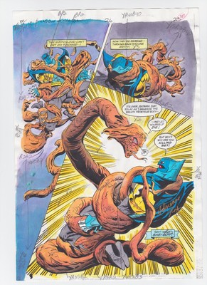 BATMAN SHADOW OF THE BAT #26 COLOR PRODUCTION ART SIGNED ADRIENNE ROY ...