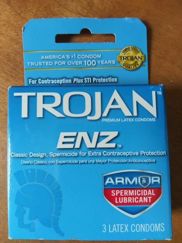 TROJAN ENZ Armor Premium Lubricant Latex Condom Retail Box 3ct/12ct ...