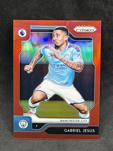 2019-20 Panini Prizm EPL GABRIEL JESUS Red Prizm #/149 MANCHESTER CITY ...