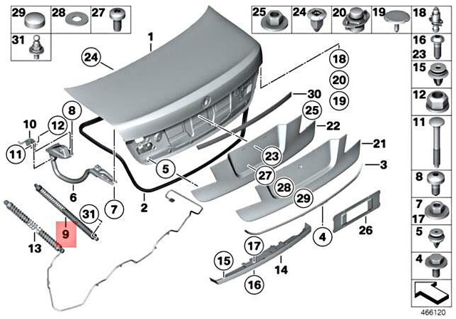 BMW 51247185904 Genuine OEM Factory Original Tension Spring for sale ...