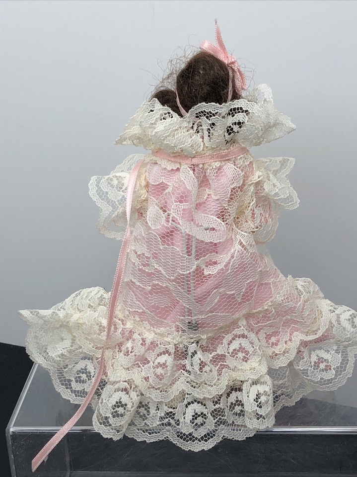 6” 1:12 Vintage Erna Meyer Spiel Gut Handmade Miniature Brunette Lady Girl DollS | eBay