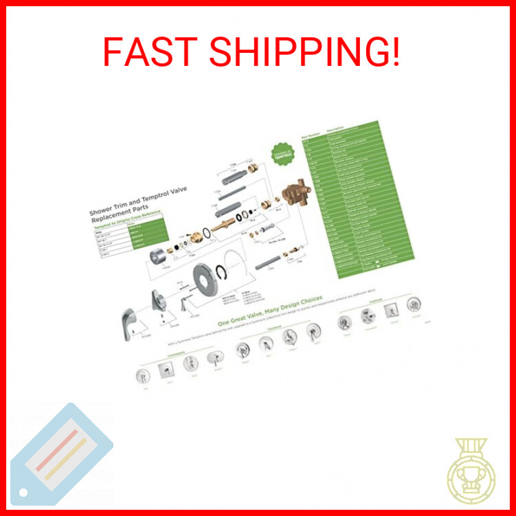 Symmons TA-9 Temptrol Washer Repair Kit, Silver, 1 Count (Pack of 1 ...