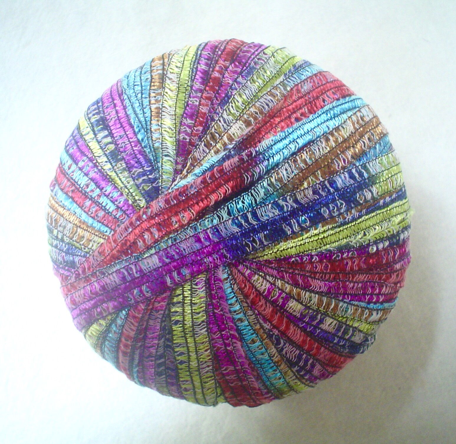Filati FF ISIS Yarn #821 MULTI ROW SHINY Ribbon BRIGHT & COLORFUL 50 ...