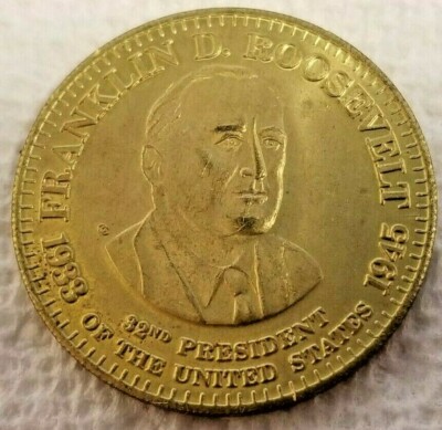 Vintage US President 1 Inch Coin Token Franklin D, Roosevelt | eBay