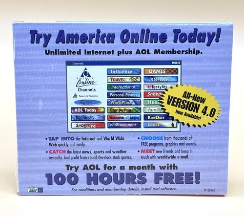 1998 America Online AOL 3.5” Floppy Disc Version 4.0 NEW SEALED RARE! VINTAGE | eBay