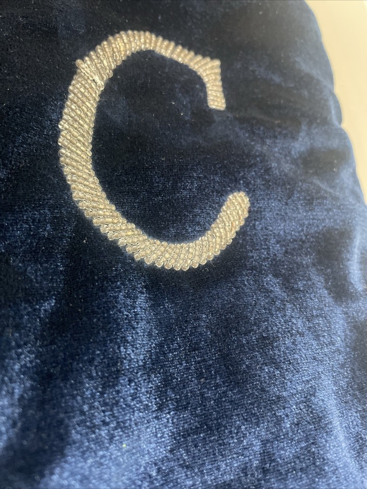 Navy Blue Velvet Christmas Stocking Target Letter C Monogram | eBay