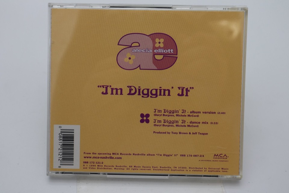 Alecia Elliott - I'm Diggin' It CD 1999 MCA Nashville Country Single | eBay