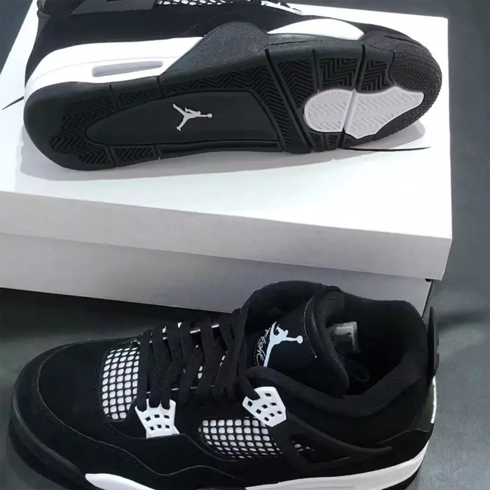 2025 New 19 colors AJ Retro 4 Mid Military Black White Size UK 3-10 ...