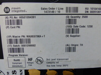 MAXIM MAX6373KA+T Qty of 75 per Lot WATCHDOG MAX6373 SOT23-8 | eBay