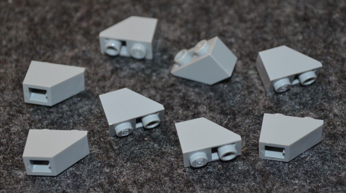 (8) 1x2 Light Gray Inverted Roof Slope Bricks ~ New Lego Parts ~ | eBay
