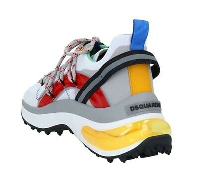 Dsquared2 Men's Bubble Sneakers White/Grey/Red. US sz 10.5 Dsquared2 Men's Bubble Sneakers White/Grey/Red. US sz 10.5