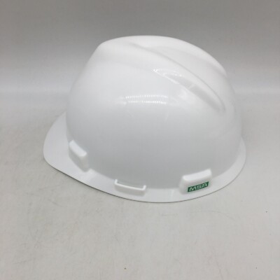 MSA 475358 White V-Gard Polyethylene Durability Cap Style Hard Hat | eBay