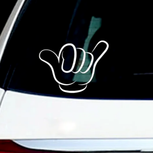 Hang Loose Hand Decal Stickers JDM Tumbler Car Truck Window Hand | eBay