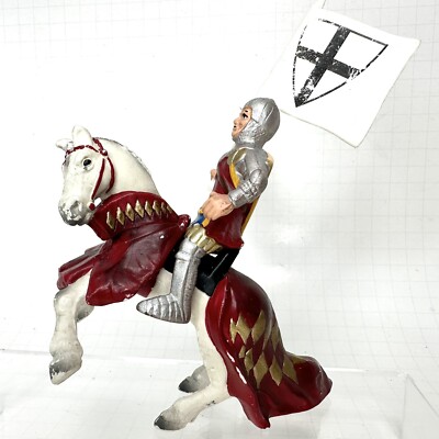German Made Medieval Castle Knight & Horse Bullyland Figure Toy Soldier ...