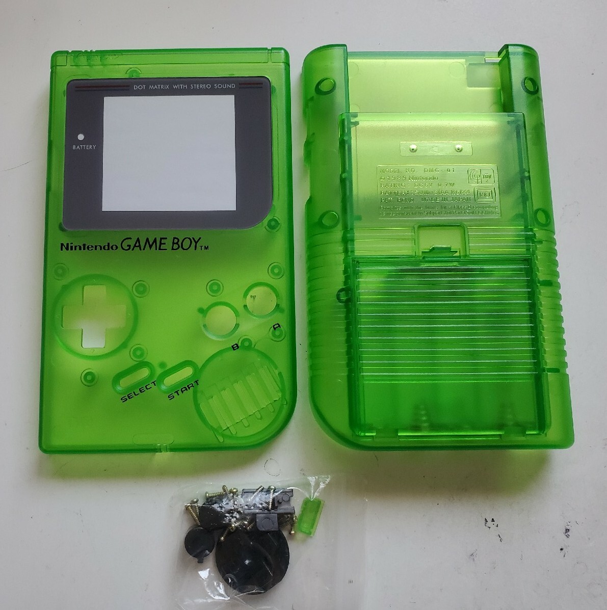Game Boy Pocket GBC Replacement Housing Shell - Clear Green Full Case ...