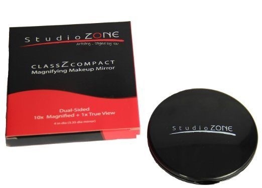 Black Compact Mirror for Purse & Travel. 1X and 10X Magnification | eBay