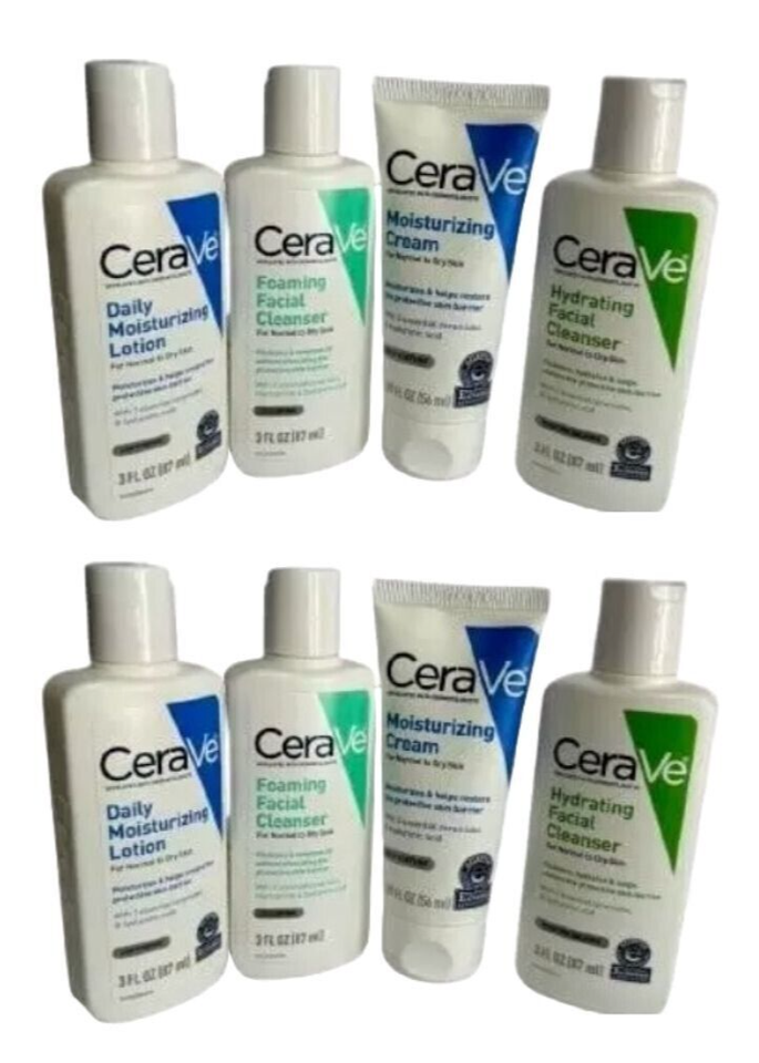 (28 Pcs) CeraVe Travel Size Skin Care Moisturizing Cream Lotion 2 Diff ...