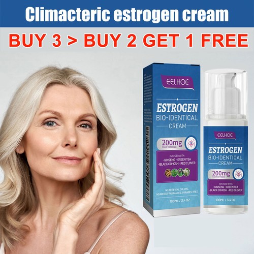 1-3X 100ml Estrogen Cream Natural Bio-identical Menopause Relief ...