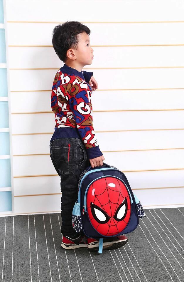 Kids School Backpack For Boys Waterproof Child Spiderman Book Bag 3 6 ...