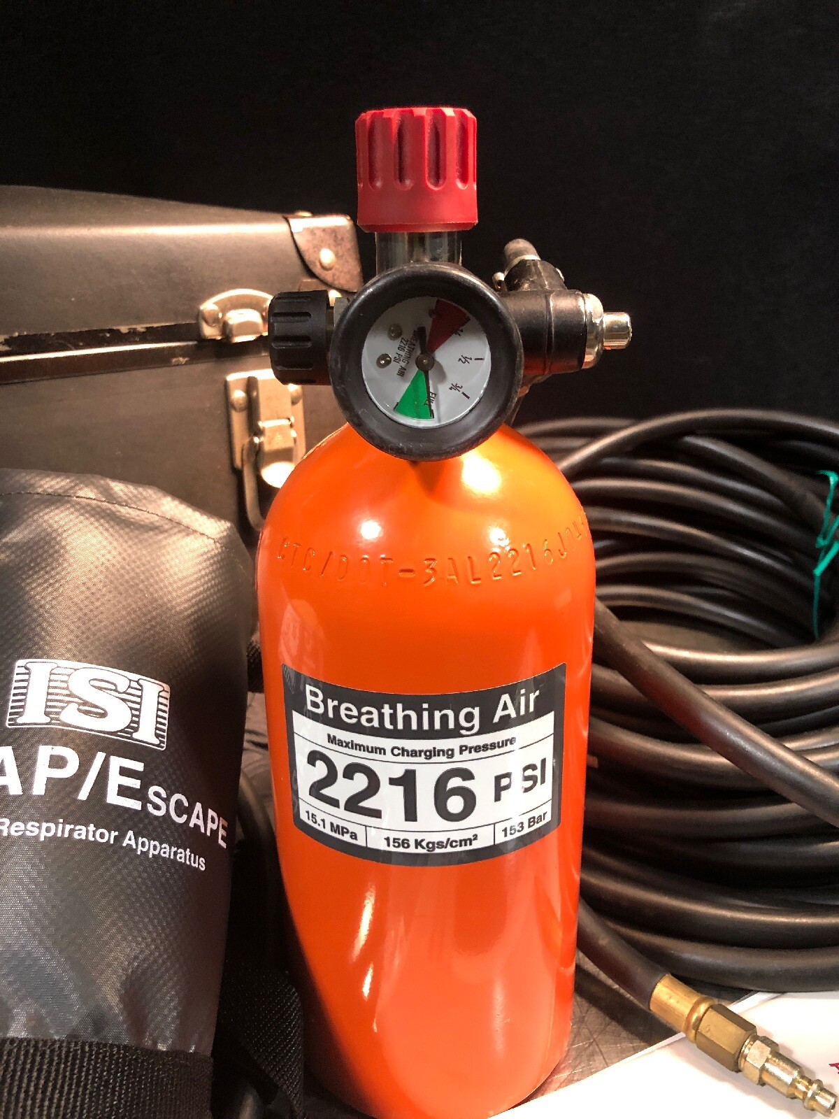 ISI Arap/Escape Airline Respirator Apparatus Full-Face Mask and Tank TC ...