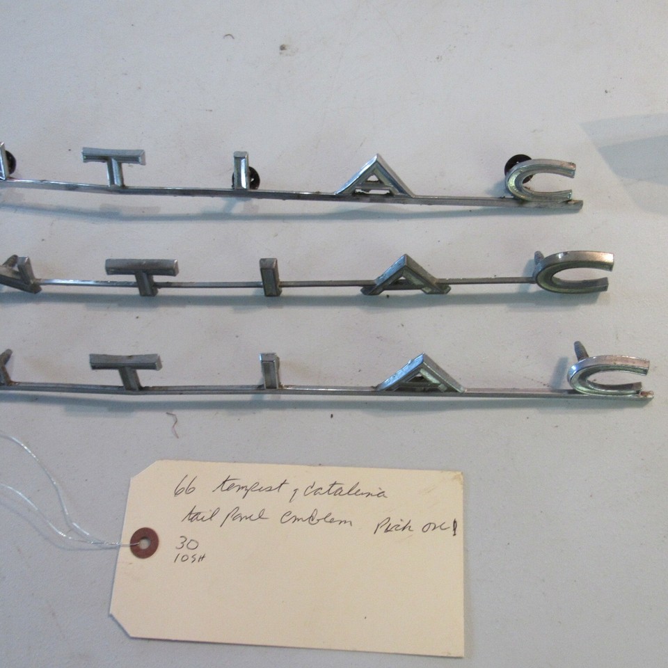 1966 1967 pontiac tail panel trim molding chrome | eBay