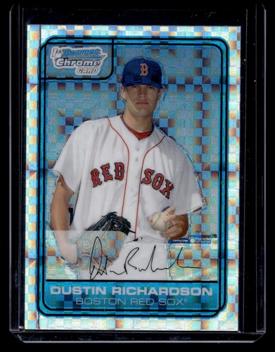 2006 Bowman Draft Picks Dustin Richardson Chrome Draft Picks X-Fractors ...