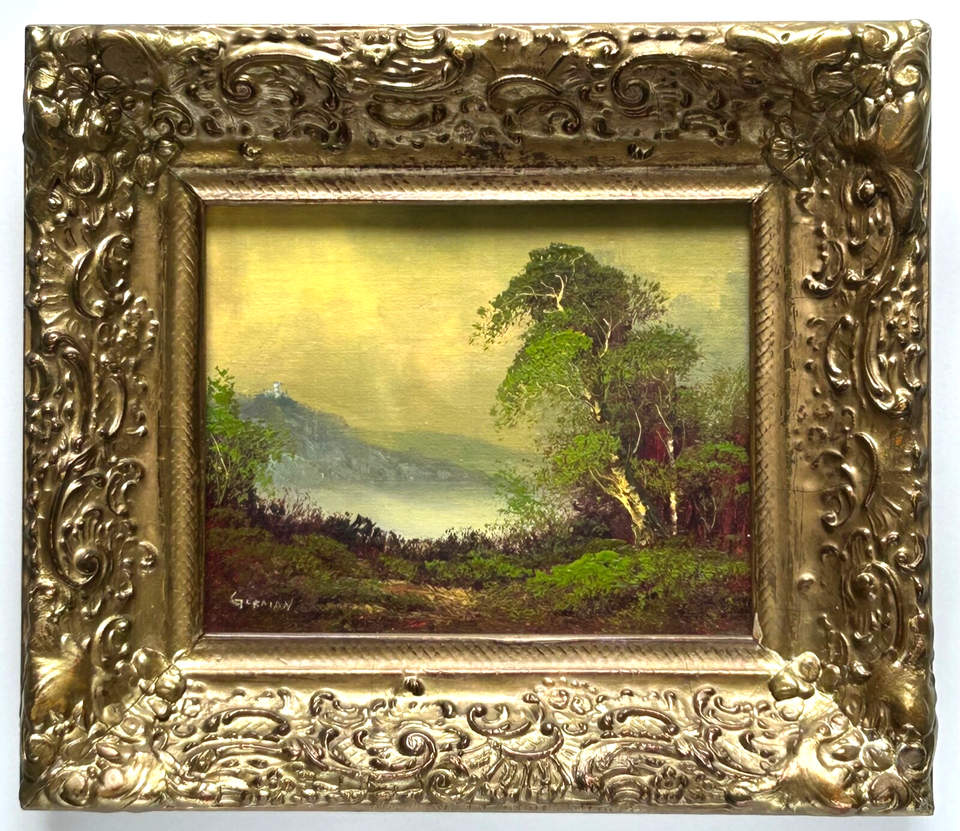 GORMAN ORIGINAL Oil Painting on Board • European Landscape with Castle ...