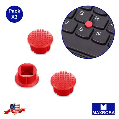 3 Pack Red Cap Trackpoint Rubber Mouse pointer For IBM ThinkPad Laptop ...