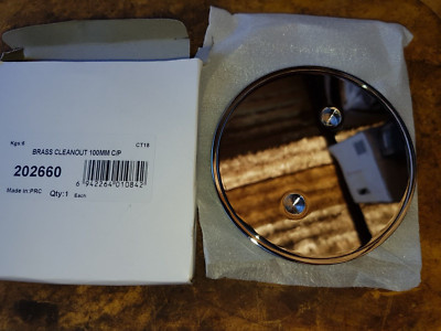 white Brass Cleanout ROUND Clear Out Floor Waste 100mm C/P Chrome ...