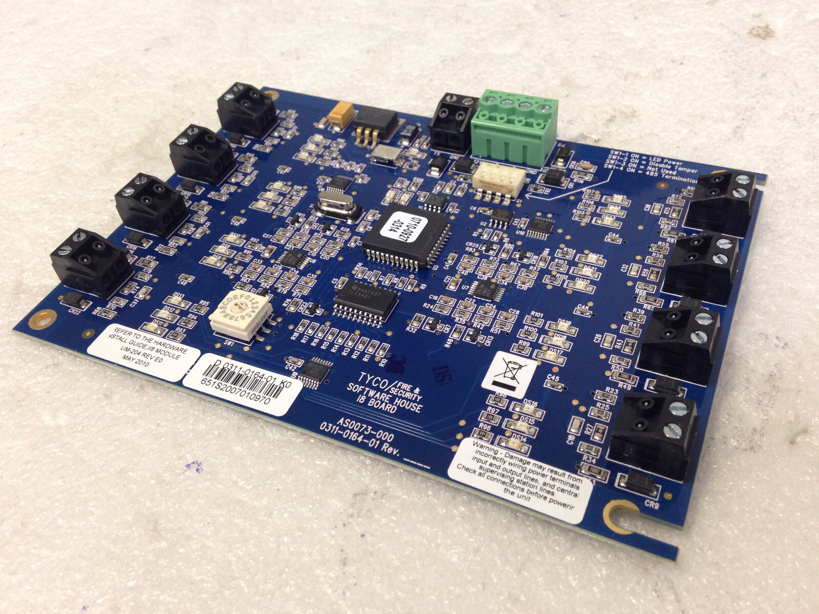 TYCO Fire & Security As0073-000 0311-0164-01 Software House I8 Board ...