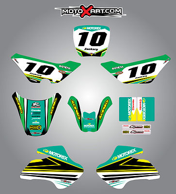 Full Custom Graphic Kit - STRIKE Style - Kawasaki KDX 50 All years ...