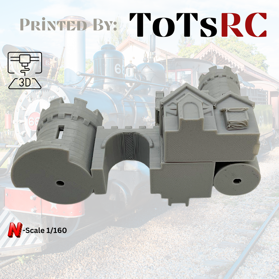 N Scale 1:160 3D Printed Building - Tiny Castle Gate PLA | eBay