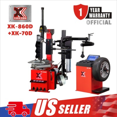 XK 806D 70D Tire Changer Wheel Balancer Machine Combo Rim Clamp 24 ...