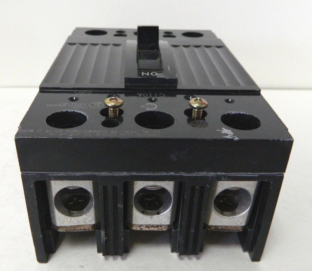 GE TQD32225 Circuit Breaker w/ Main Copper Detail 3 POLE 225 AMP 240 ...