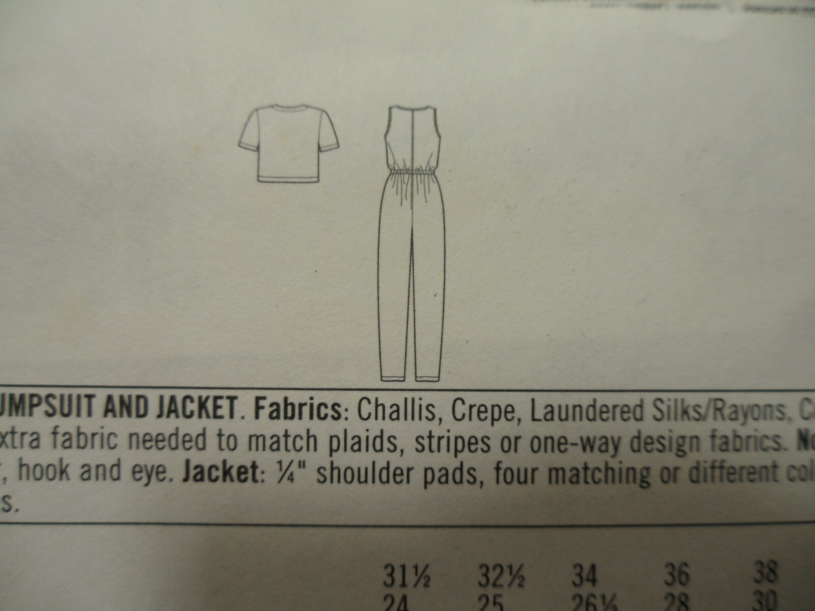 Simplicity Sewing Pattern 8050 Size 8-18 Misses Jumpsuit & Jacket NOS ...