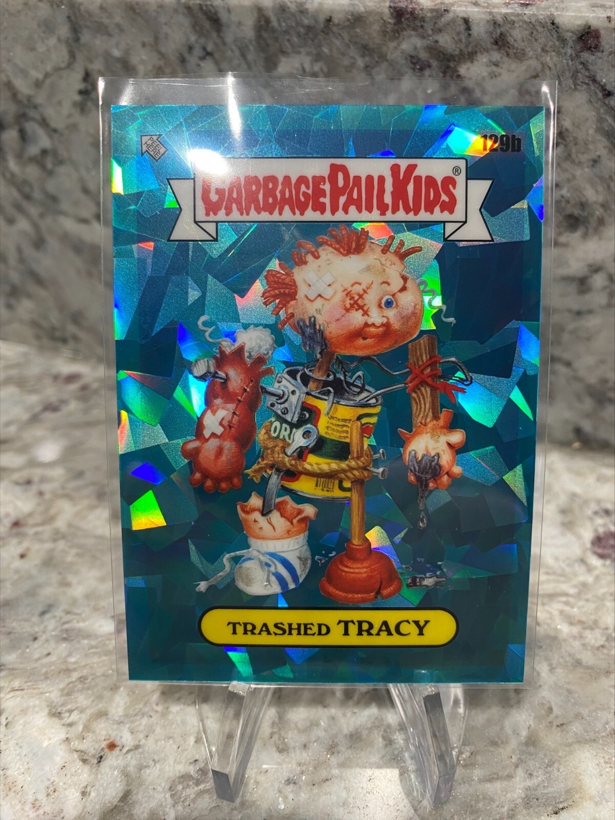 2021 Topps Garbage Pail Kids Sapphire 129b TRASHED TRACY Aqua #/99 | eBay