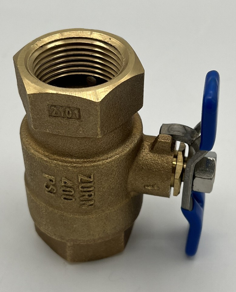 ZURN 1" Bronze Full Port Tapped Ball Valve T Handle PVB Backflow PVB ...