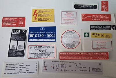 Restoration Mercedes Benz W126 engine bay decals | eBay