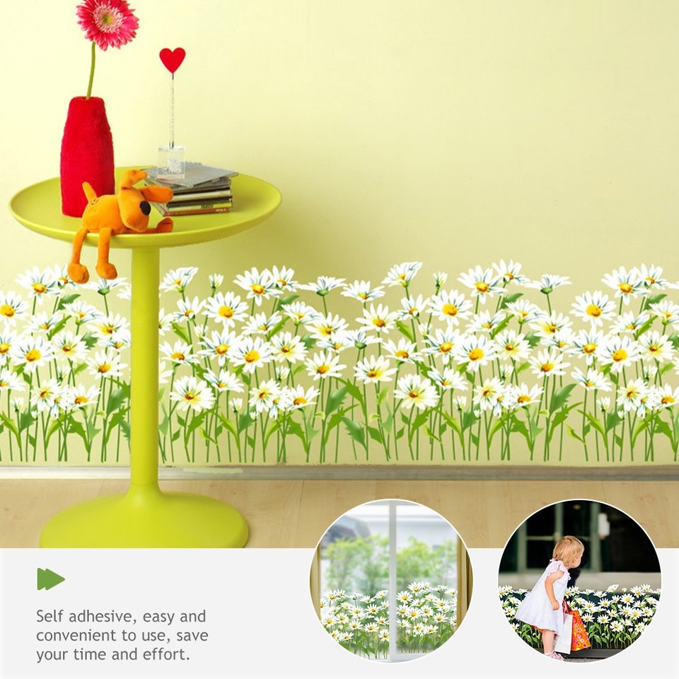 Daisy Flower Sticker Large Flower Decal Wall Art Decor for Kitchen ...