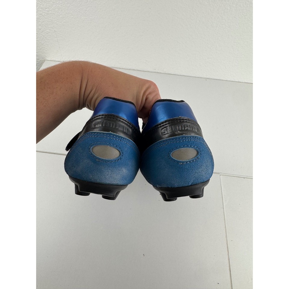 Shimano SPD Blue Cycling Shoes Giro Insoles Mens Size 41 7.5 Retro ...