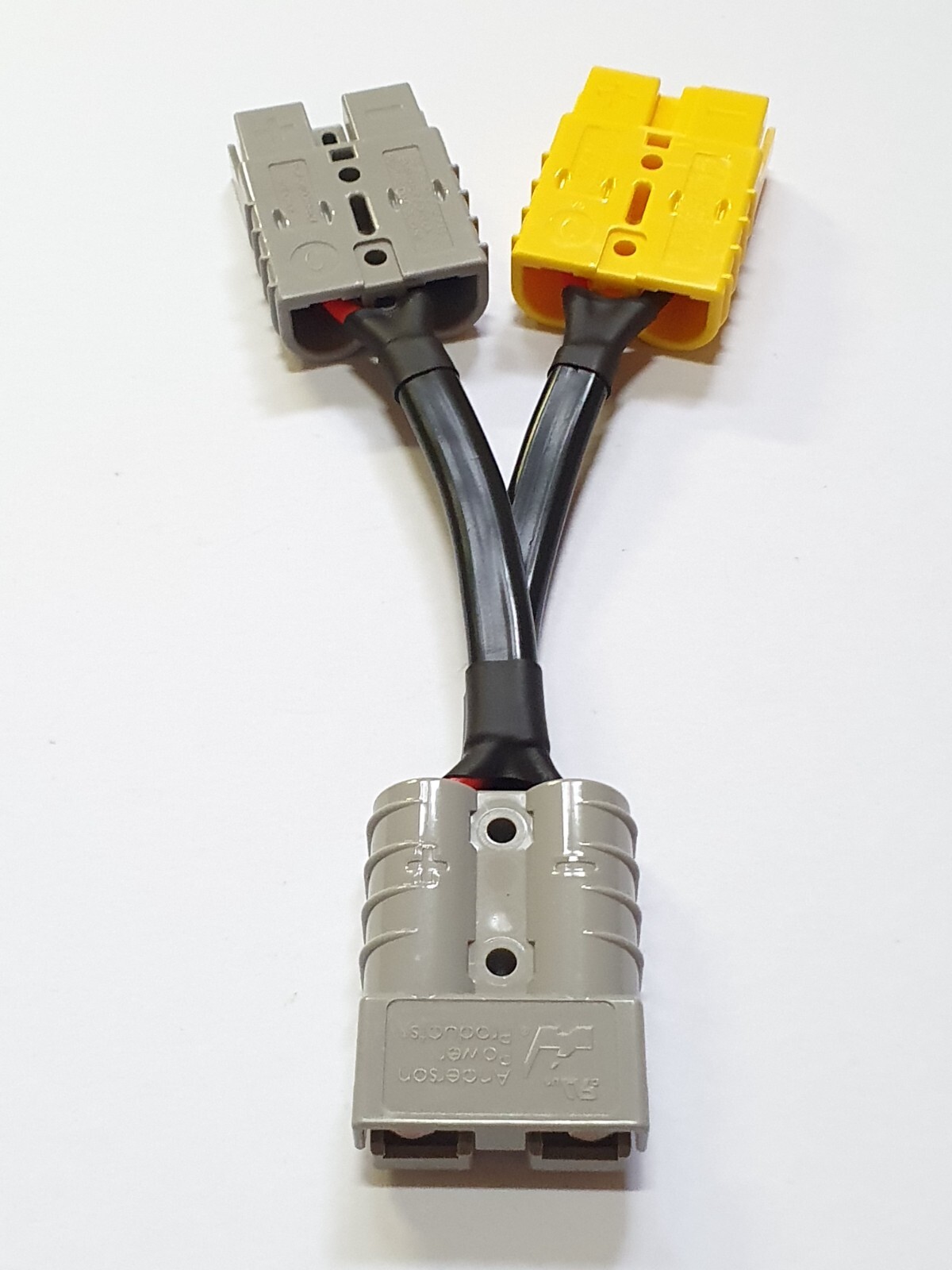 Anderson GENUINE plug Grey/Yellow/Grey Double Adaptor 12v 50A 6mm ...