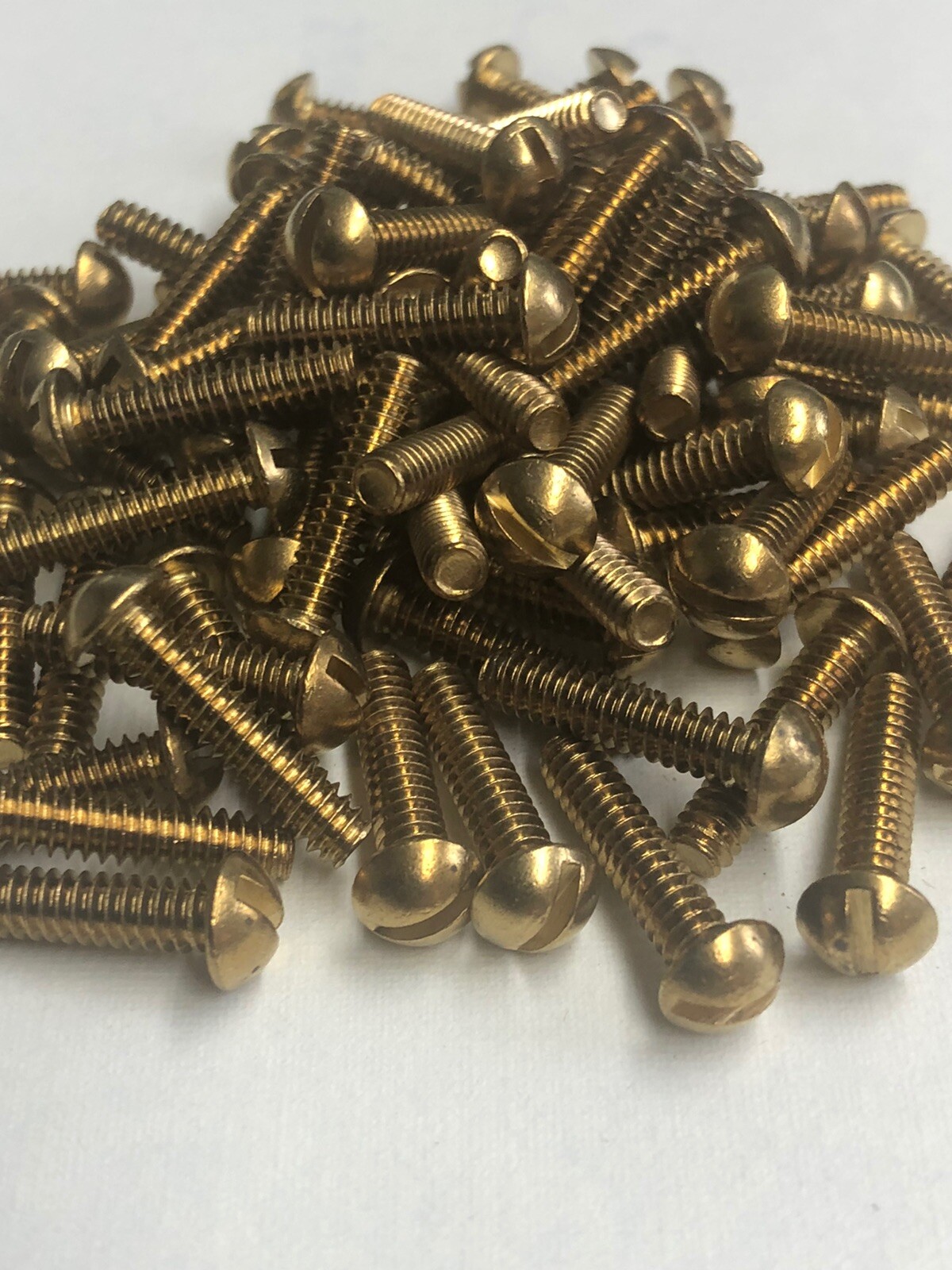 (50) 6-32 X 5/8 Slotted Round Machine Screw Brass #6/32 632 5/8” | eBay