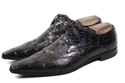 $4,995 ZILLI Shoes Genuine Crocodile Derby Italy UK10/US11 men lobb ...