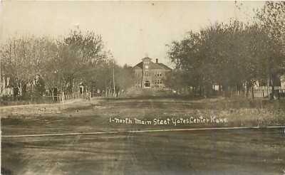 YATES CENTER, KANSAS - NORTH MAIN STREET - 1911 - OLD REAL PHOTO ...