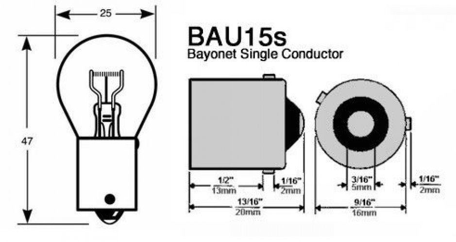 Amber Chrome Bulb 7507 PY21W REAR SIGNAL Light BAU15S 150 degree | eBay