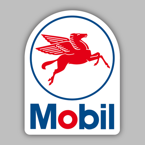 Mobil Oil Gas Vinyl Sticker/Decal - Gasoline -Vintage Classic - Hot Rod ...