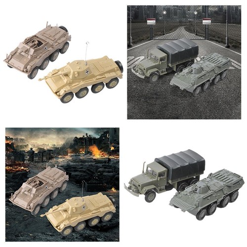 4x Simulated Armoured Tank Truck Vehicle 1/72 Armor 4D Model Kit Toys ...