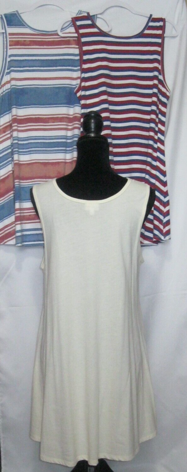 Lularoe 3 PERFECT TANK TOPS MED USA AMERICAN Freedom Stars Stripes RED ...