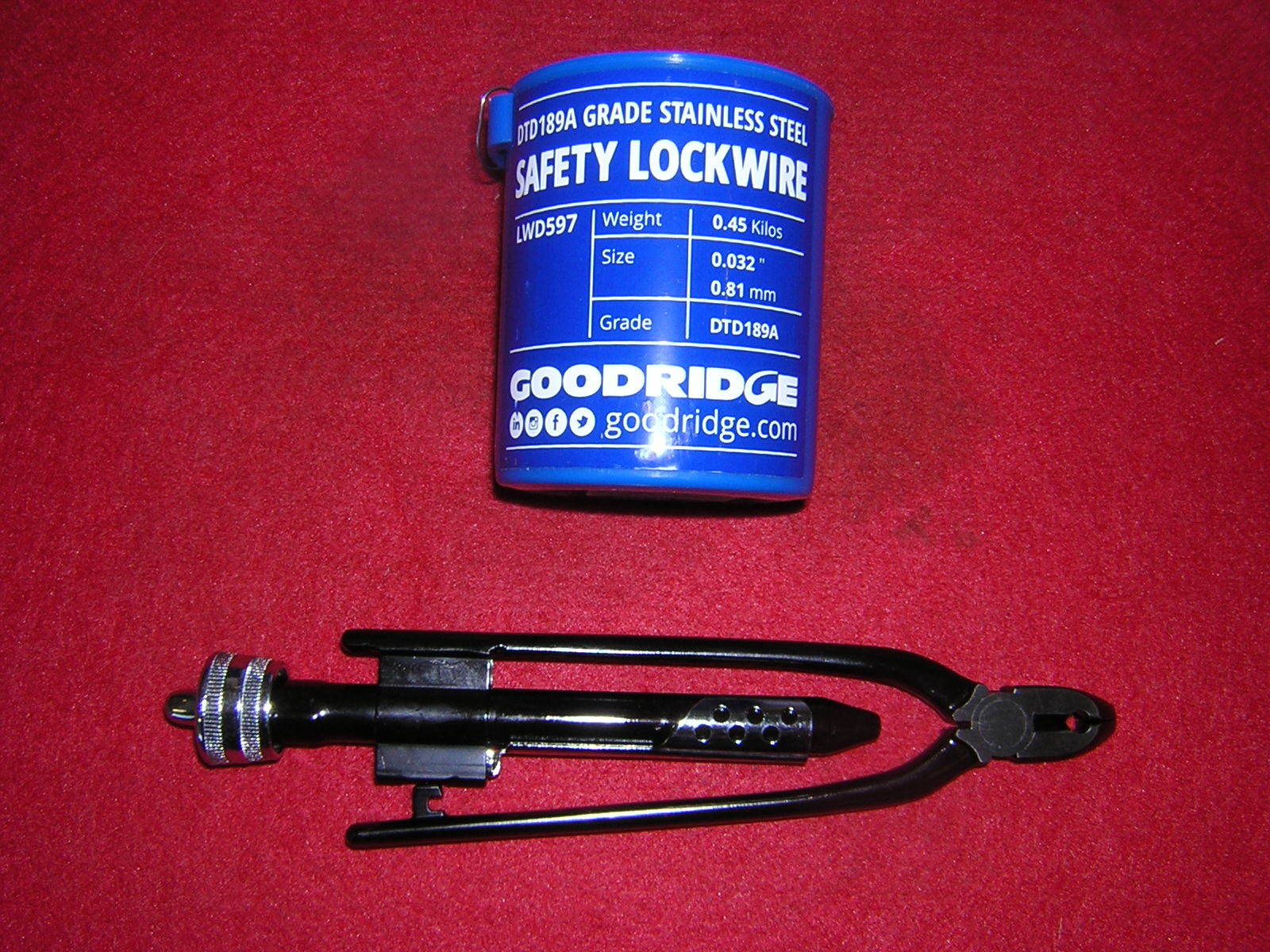 6" Locking Wire Pliers with 0.8mm Goodridge Stainless Steel Lock Wire ...