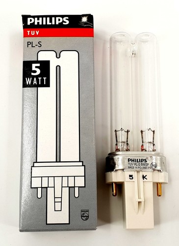 Philips TUV PL-S 5W/2P G23 UVC-Ersatzlampe 5 Watt Teich Filter Algen ...
